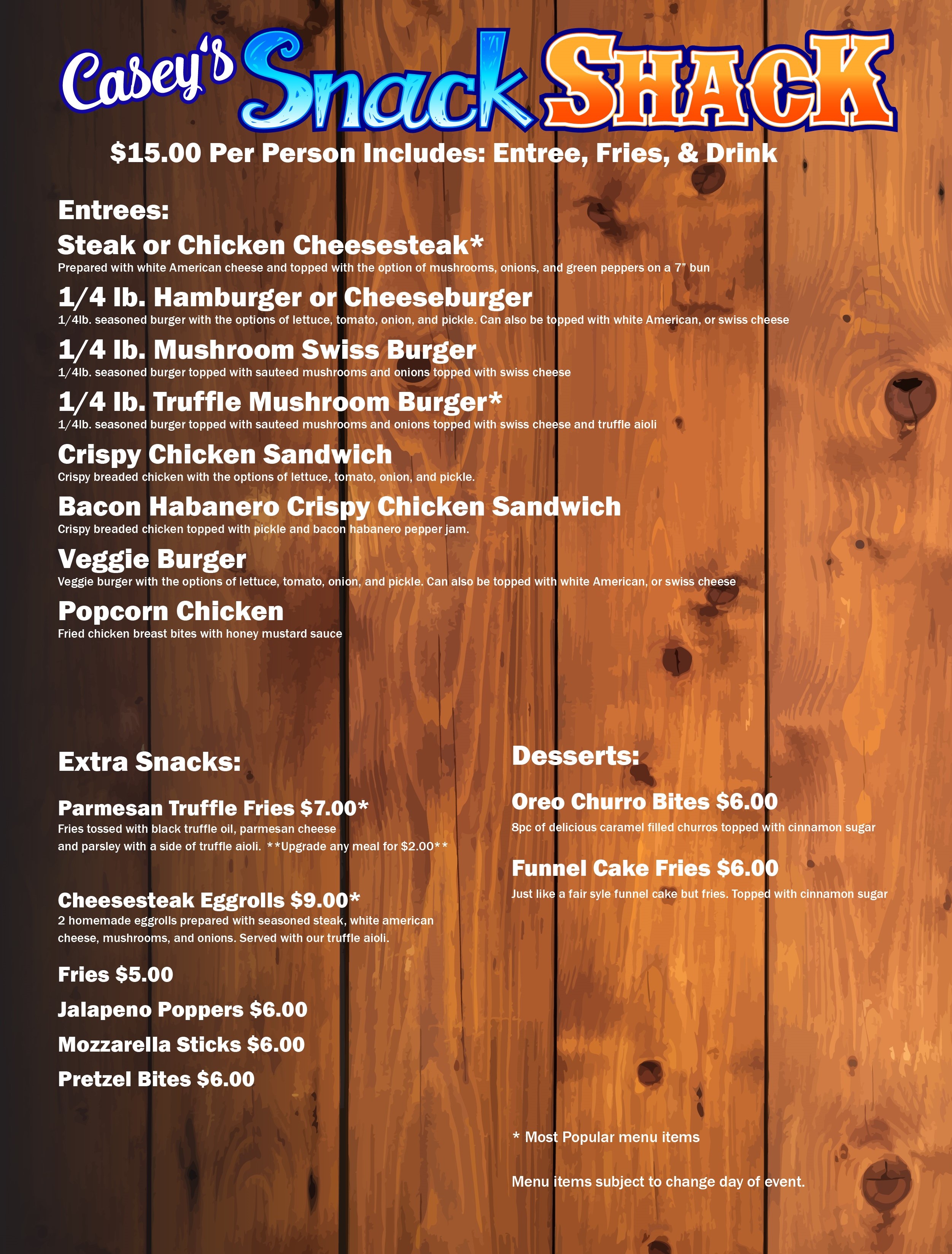 Casey's Concessions - Casey's Snack Shack, Food Truck, Wedding Catering ...